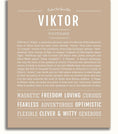 Viktor | Name Art Print – Name Stories