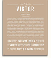 Viktor | Name Art Print – Name Stories