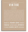 Viktor Personalized Name Meaning Art Prints – Name Stories