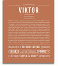Viktor Personalized Name Meaning Art Prints – Name Stories