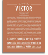 Viktor | Name Art Print – Name Stories