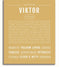 Viktor Personalized Name Meaning Art Prints – Name Stories