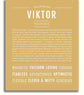 Viktor Personalized Name Meaning Art Prints – Name Stories