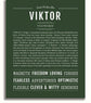 Viktor Personalized Name Meaning Art Prints – Name Stories