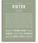 Viktor | Name Art Print – Name Stories