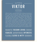 Viktor Personalized Name Meaning Art Prints – Name Stories