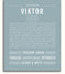 Viktor Personalized Name Meaning Art Prints – Name Stories