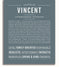 Vincent | Name Art Print – Name Stories