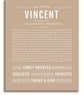 Vincent Personalized Name Meaning Art Prints – Name Stories
