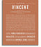 Vincent Personalized Name Meaning Art Prints – Name Stories