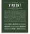 Vincent Personalized Name Meaning Art Prints – Name Stories
