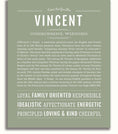 Vincent | Name Art Print – Name Stories