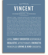 Vincent | Name Art Print – Name Stories