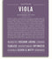 Viola Personalized Name Meaning Art Prints – Name Stories