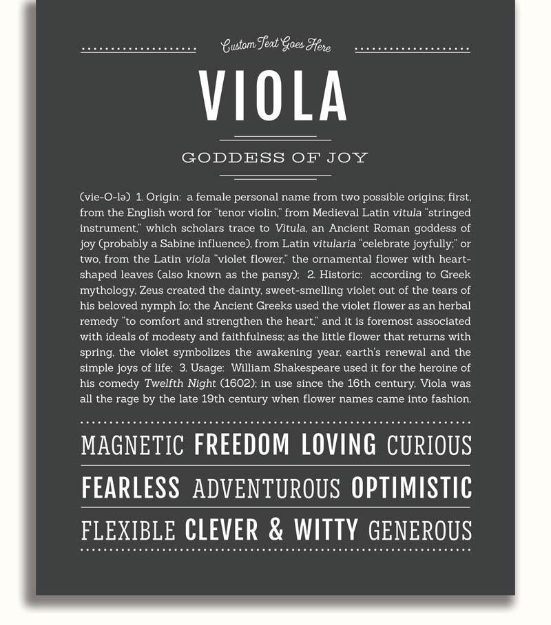 Viola | Name Art Print – Name Stories