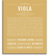 Viola | Name Art Print – Name Stories