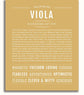 Viola Personalized Name Meaning Art Prints – Name Stories