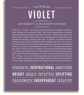 Violet | Name Art Print – Name Stories