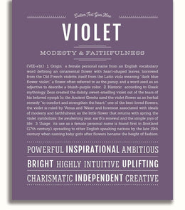 Violet | Name Art Print – Name Stories