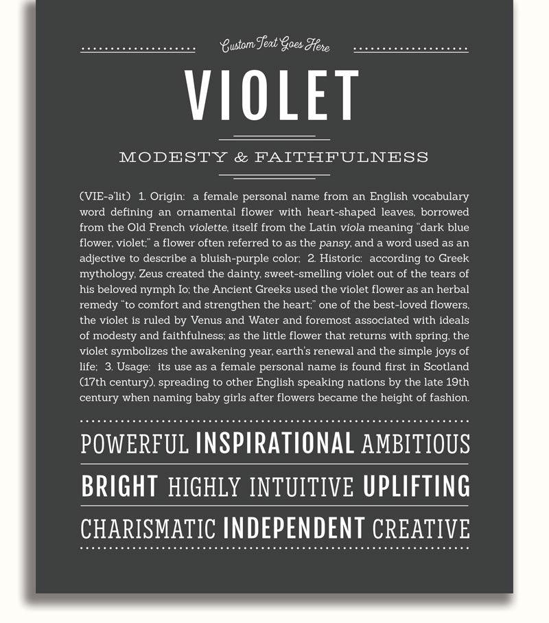 Violet | Name Art Print – Name Stories