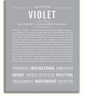 Violet Personalized Name Meaning Art Prints – Name Stories
