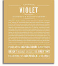 Violet | Name Art Print – Name Stories