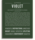Violet | Name Art Print – Name Stories