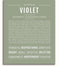 Violet | Name Art Print – Name Stories