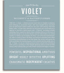 Violet | Name Art Print – Name Stories