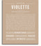 Violette Personalized Name Meaning Art Prints – Name Stories