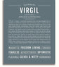 Virgil Personalized Name Meaning Art Prints – Name Stories