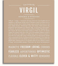Virgil | Name Art Print – Name Stories