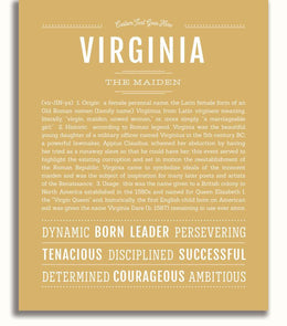 Virginia | Name Art Print – Name Stories