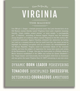 Virginia | Name Art Print – Name Stories