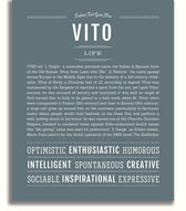 Vito | Name Art Print – Name Stories