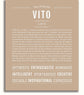 Vito | Name Art Print – Name Stories