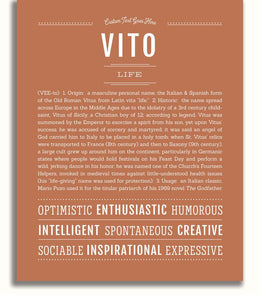 Vito | Name Art Print – Name Stories