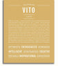 Vito Personalized Name Meaning Art Prints – Name Stories