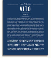 Vito | Name Art Print – Name Stories