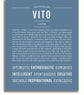 Vito Personalized Name Meaning Art Prints – Name Stories