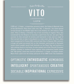 Vito | Name Art Print – Name Stories