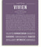 Vivien Personalized Name Meaning Art Prints – Name Stories