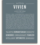 Vivien | Name Art Print – Name Stories