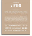 Vivien | Name Art Print – Name Stories