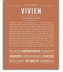 Vivien | Name Art Print – Name Stories