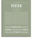 Vivien | Name Art Print – Name Stories