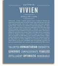 Vivien | Name Art Print – Name Stories