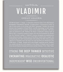 Vladimir | Name Art Print – Name Stories