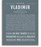 Vladimir | Name Art Print – Name Stories