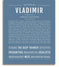 Vladimir Personalized Name Meaning Art Prints – Name Stories